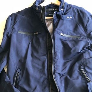 Zara | Jackets & Coats | Zara Men Blue Jacket | Poshmark